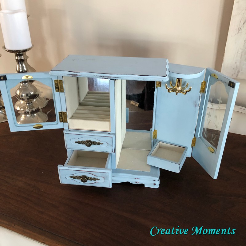 Blue Jean Finish Jewelry Box