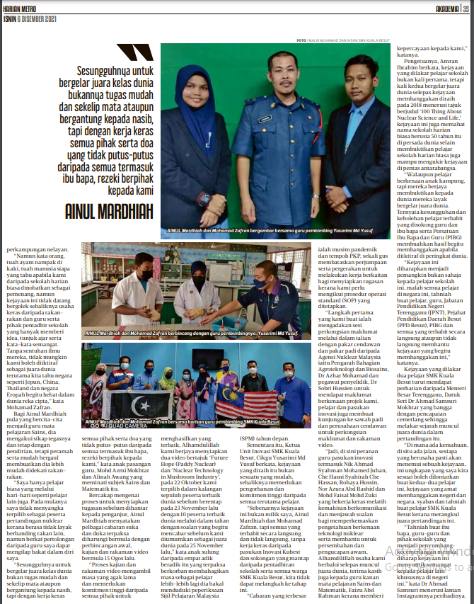 BLOG RASMI SMK KUALA BESUT: 2021