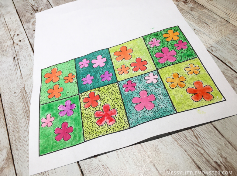 Flower Pop Art for Kids inspired by Andy Warhol's Flowers - Messy ...