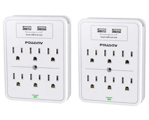 Review POWSAV Multi Plug Outlet Surge Protector