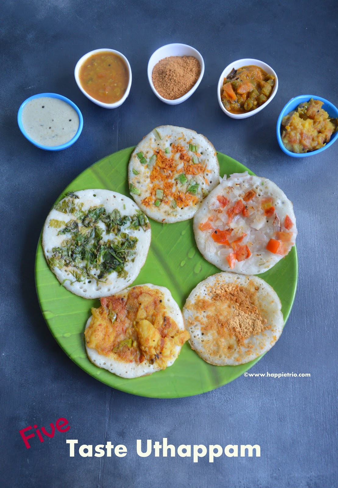 5 taste Uthappam Recipe | Weekend Breakfast Ideas - Cook with Sharmila