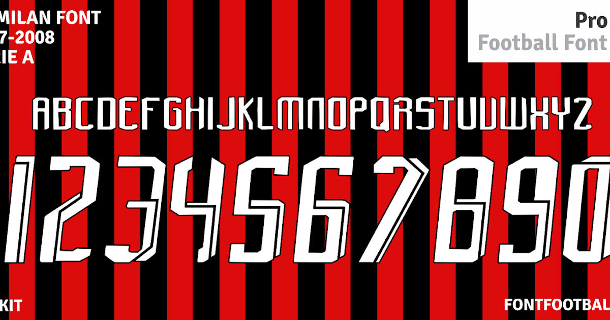 AC Milan 2007-2008 Font