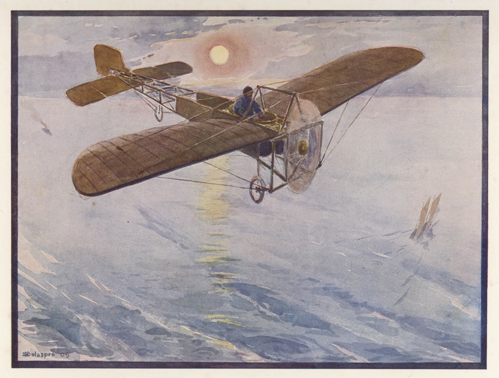 David Stimpson: Louis Bleriot Crossing The English Channel As Depicted ...