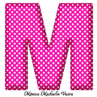 Abecedario Fucsia con Lunares Blancos. Fucsia Alphabet with Polka Dots ...