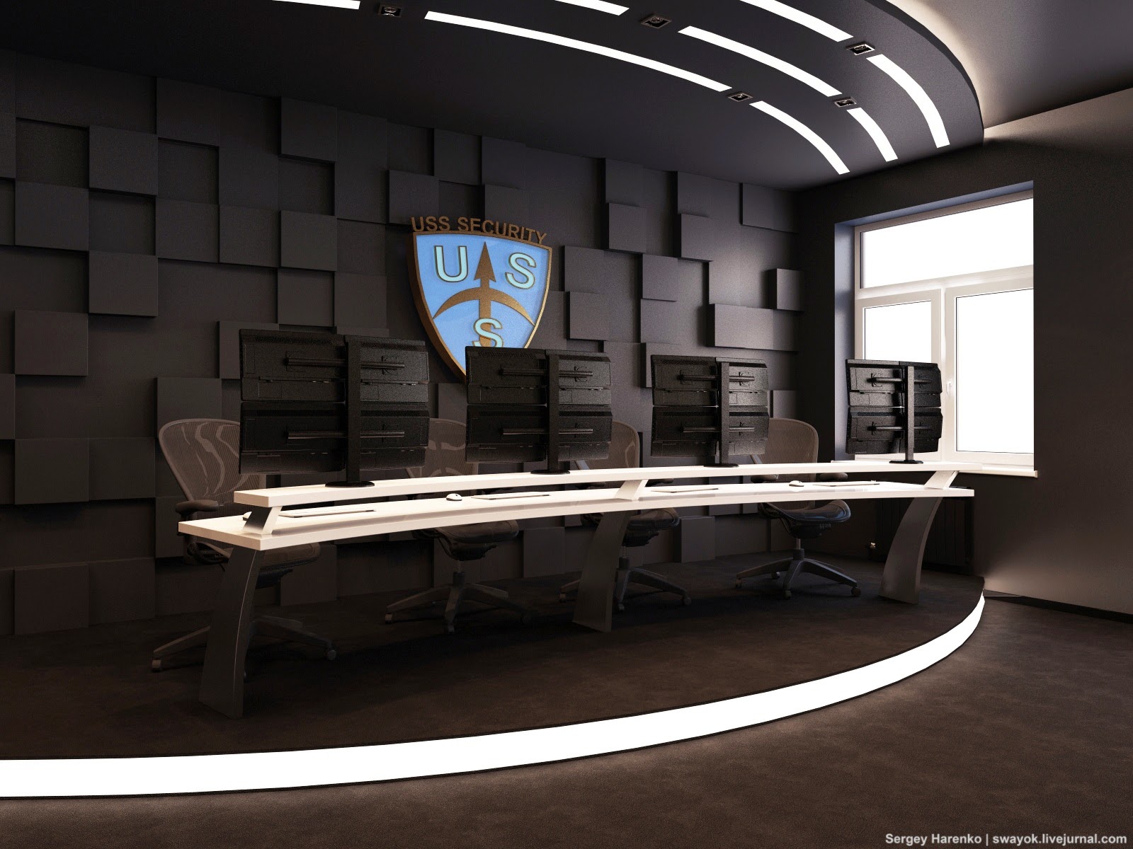 Interior Design: The central control room