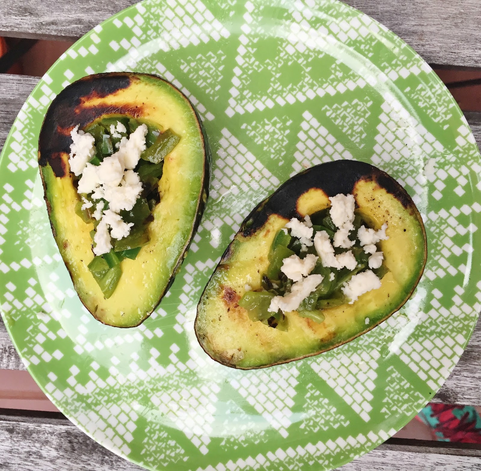 Whisking Through Life: Grilled Avocado with Poblano & Queso Fresco