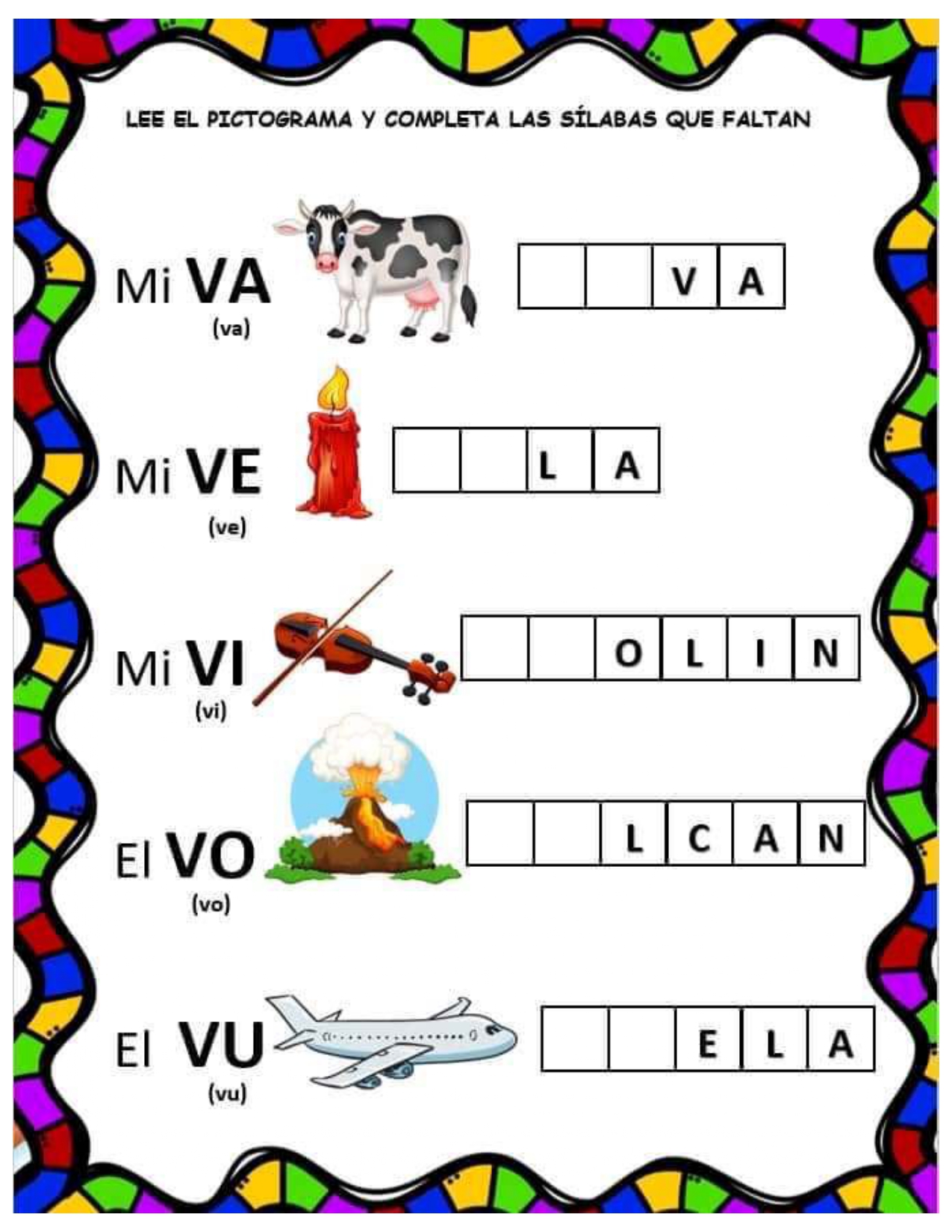 CUADERNILLO CON PICTOGRAMAS PARA DESARROLLAR EN NIÑOS DE 5 Y 6 AÑOS