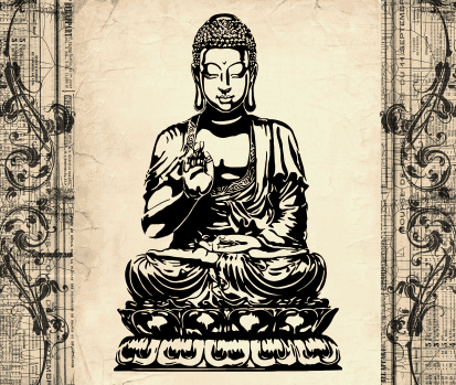 TaPEGAO: COD. 758 - STICKER - VINILO DECORATIVO - BUDA