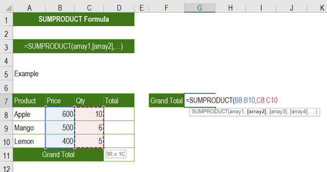 Hyper Excel And Vba Sumproduct Formula