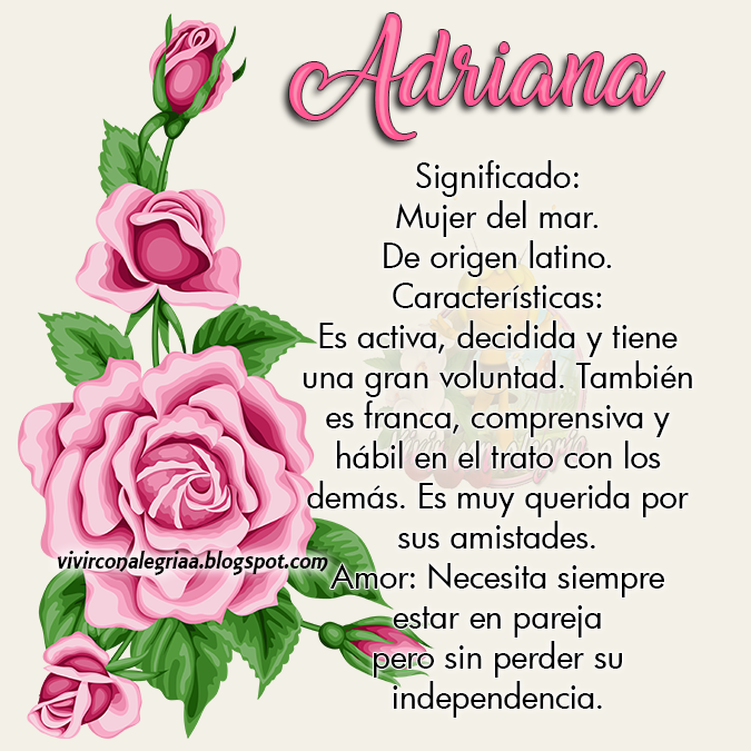 Vivir con alegría: Significado de nombres femeninos.