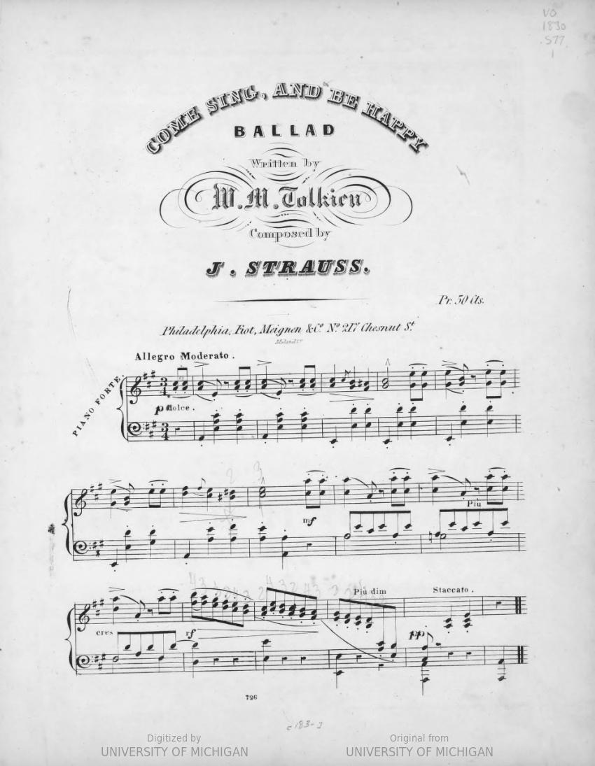 TOLKNIĘTY: Come Sing And Be Happy (William Murrell Tolkien)