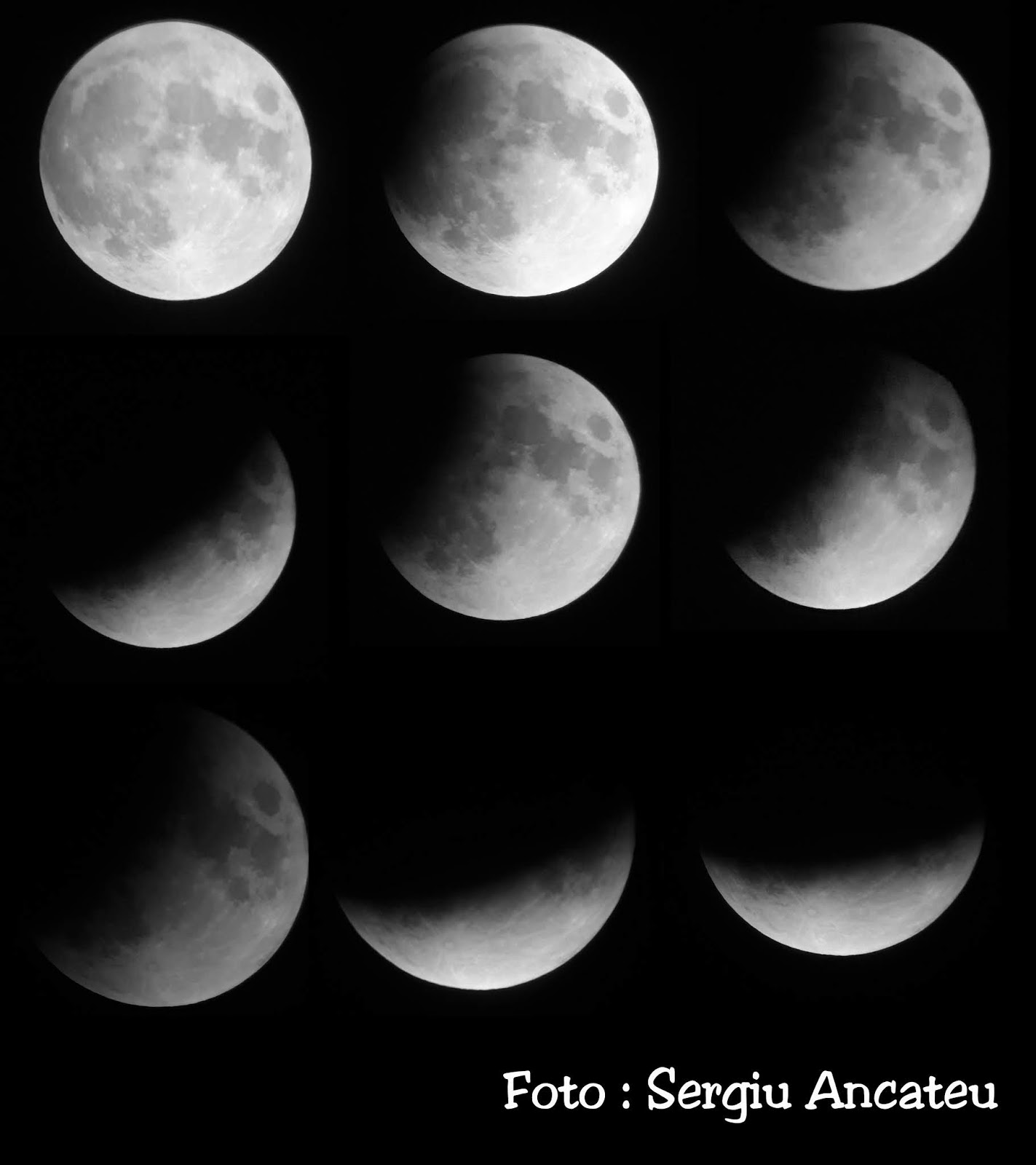 Poze cu eclipsa partiala de Luna din data de 16 spre 17 iulie 2019