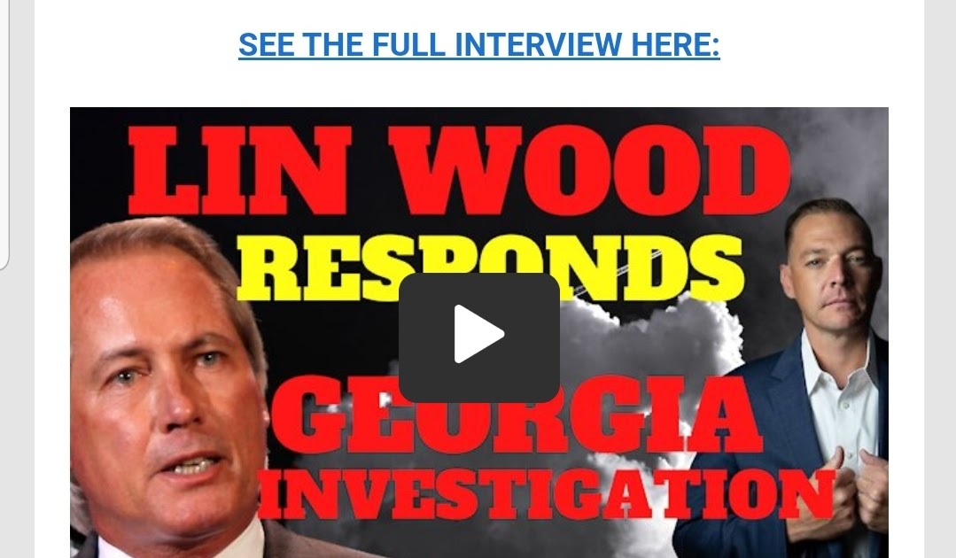 Lin Wood LIVE in EXCLUSIVE Interview – Rejects Merit of Georgia ...