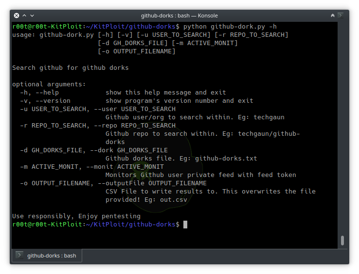 Github Dorks Collection Of Github Dorks And Helper Tool To Automate The Process Of Checking 5452