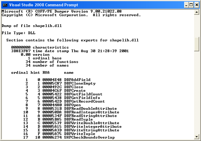 Dominoc925 Listing The Exported Function Names In A C C Dll