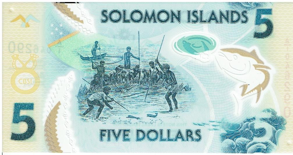 SCOTSBANKNOTES: SOLOMON ISLANDS 5 DOLLAR POLYMER NOTE