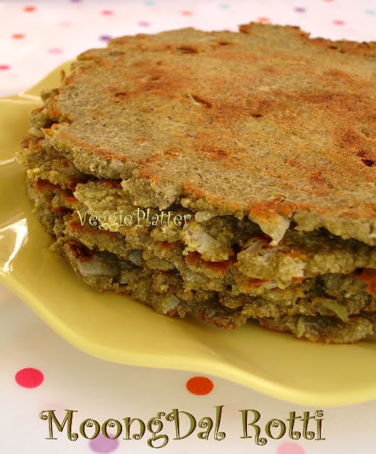 Veggie Platter: Moong Bean / Greengram Rotti