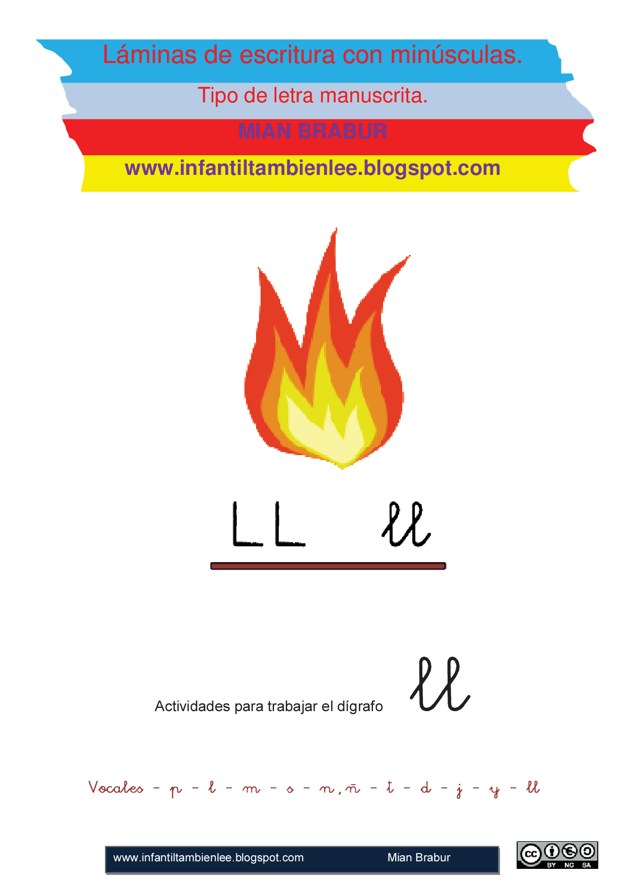 INFANTIL TAMBIÉN LEE: CUADERNILLO Nº 11 LECTOESCRITURA MIAN BRABUR ...