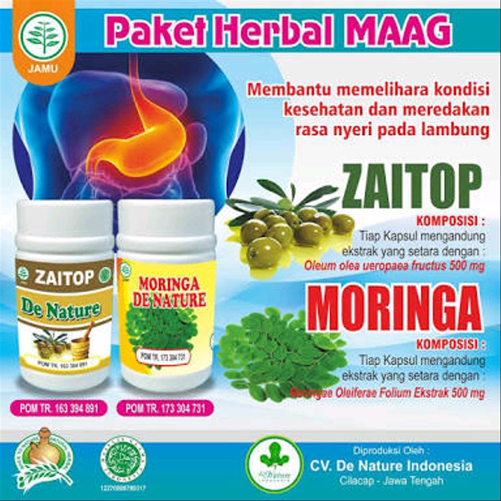 Obat Herbal De Nature Untuk Mengatasi Maag Secara Aman