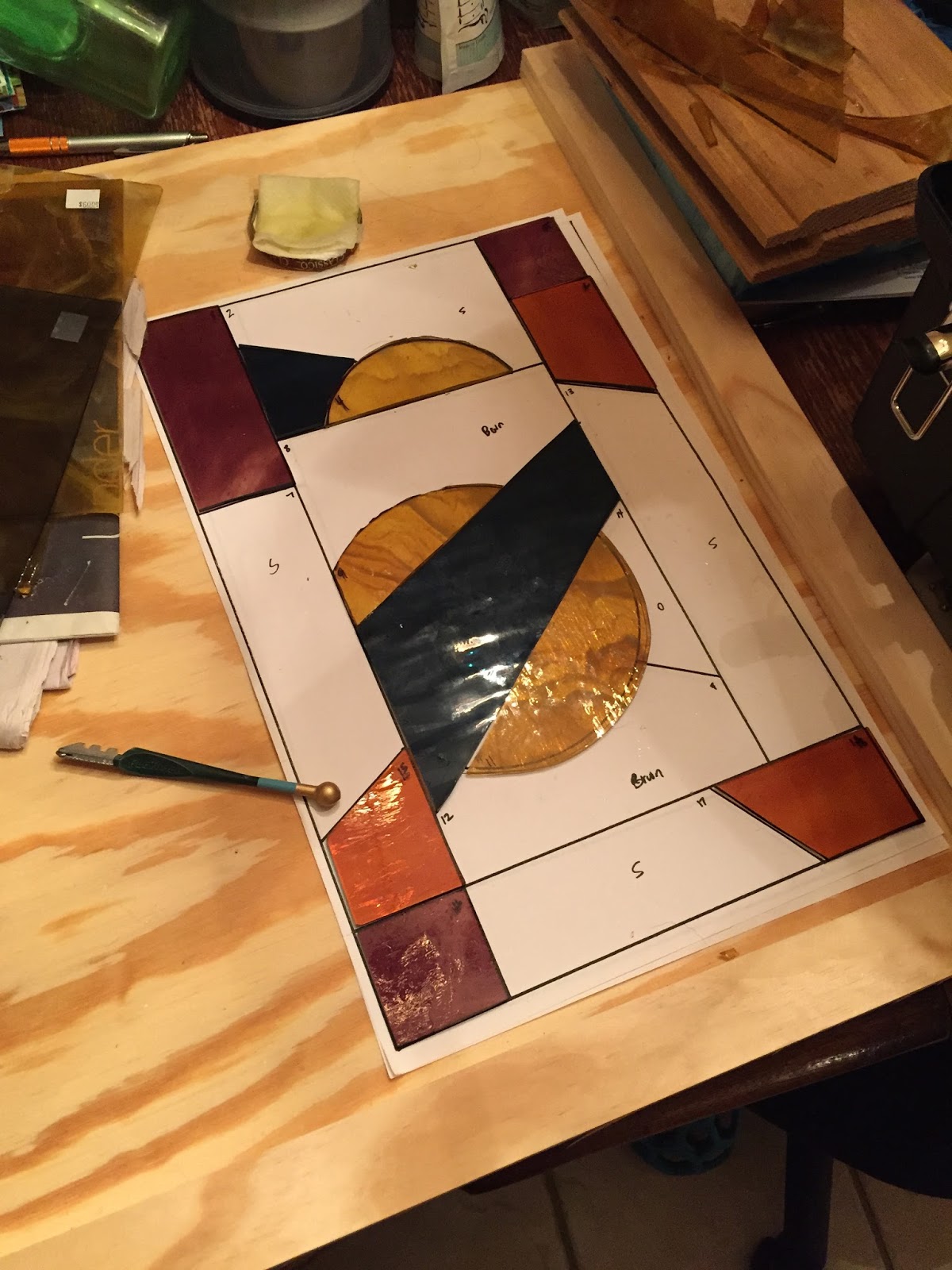 The Little Fish House: Stained Glass Class: My First Project, Copper Foil