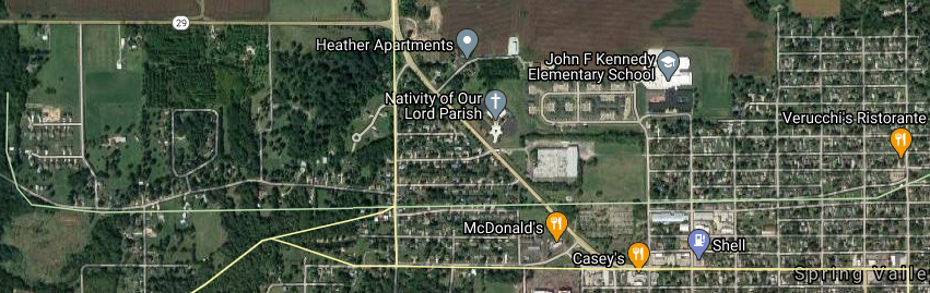 Towns and Nature: Spring Valley, IL: Static NP Waycar/Caboose Display