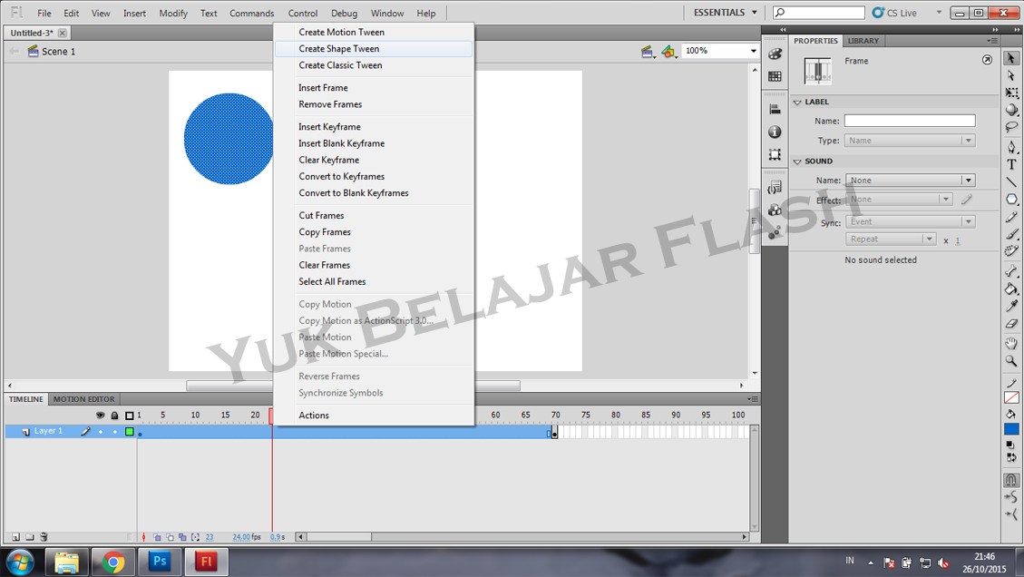 Classic Tween dan Shape Tween - Yuk Belajar Flash