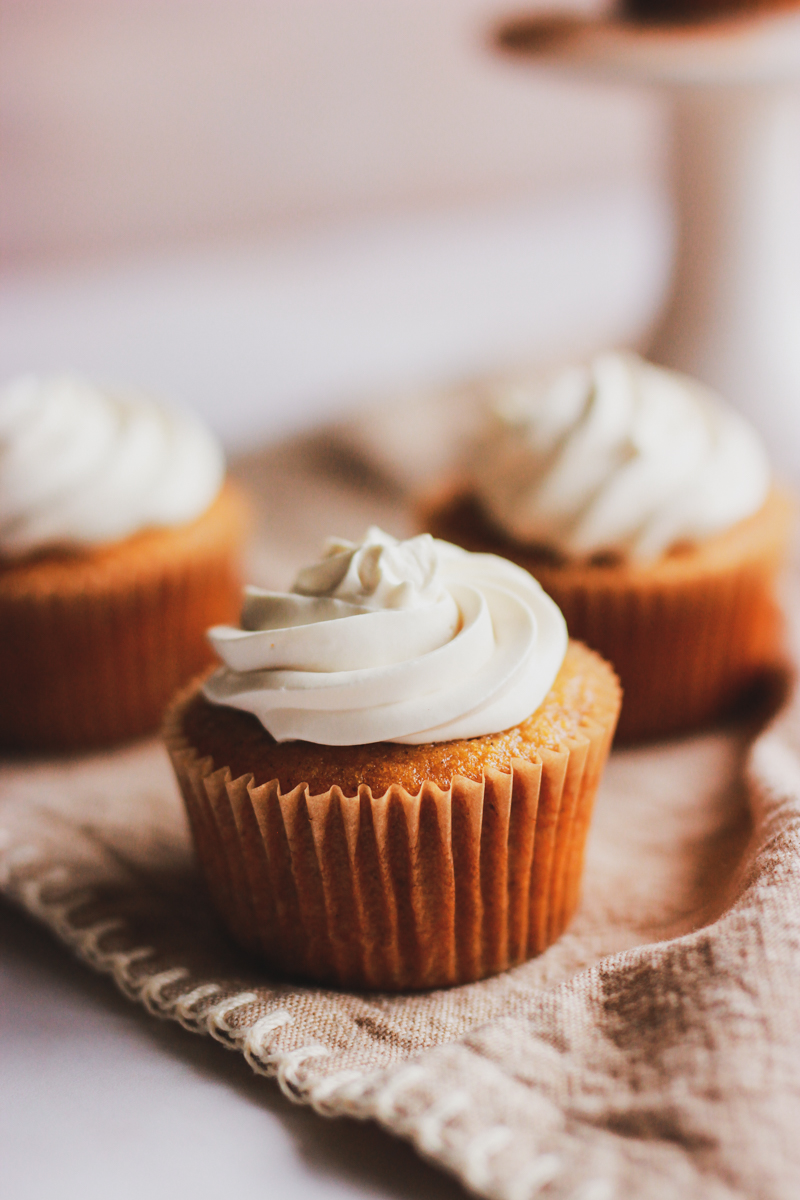 Butternut Squash Cupcakes with Chai Infused Whipped Cream - Confessions ...