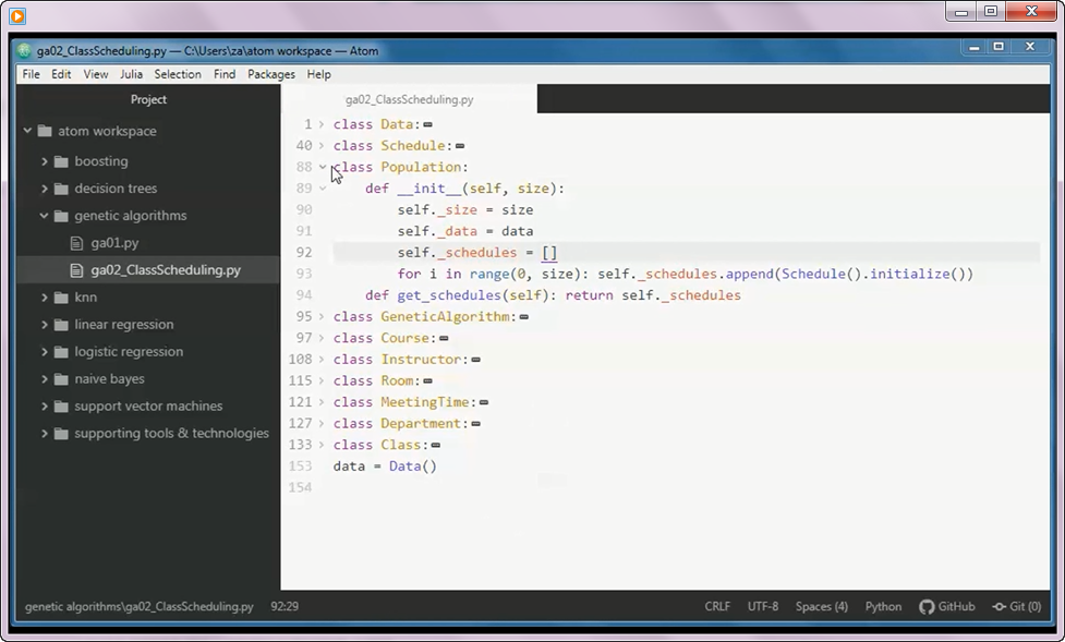 Prototype Project: Class Scheduling w/ Genetic Algorithms and Python Prototype Project: Class Scheduling w/ Genetic Algorithms and Python