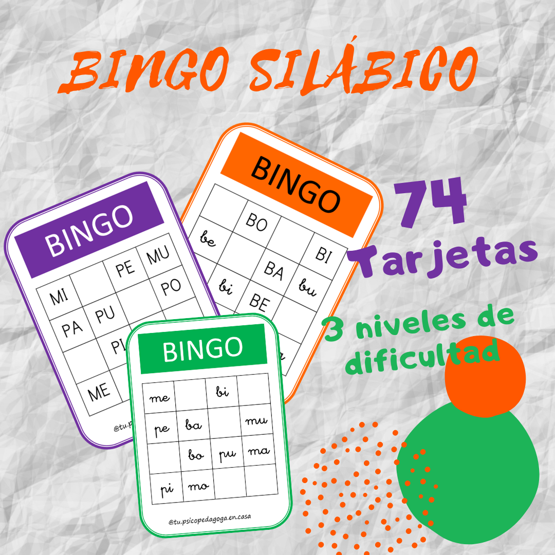 Tu Psicopedagoga en Casa: Bingo de silabas