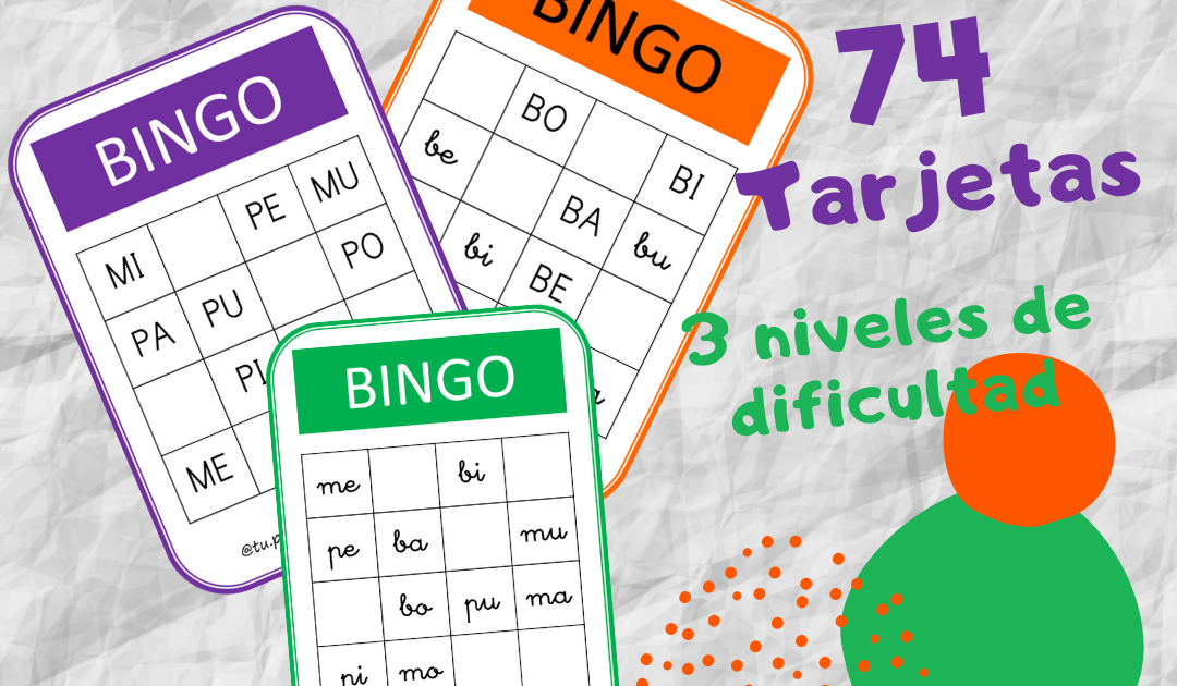 Tu Psicopedagoga en Casa: Bingo de silabas
