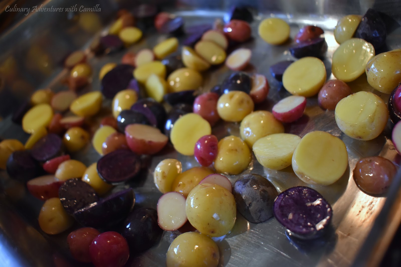 Roasted Marble Potatoes with Red Chard and Pasta # ...