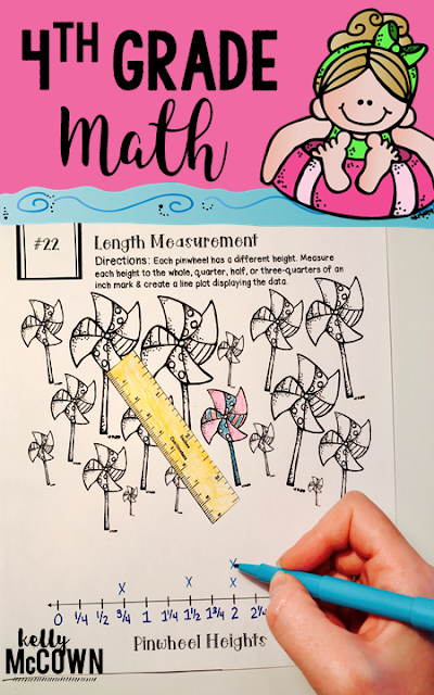 Kelly McCown: Summer NO PREP Math Packet Grades 4 to 5