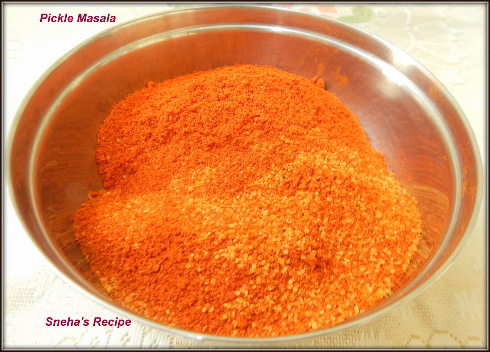 Mango Avakaya / Andhra Avakkai Pickle - Sneha's Recipe