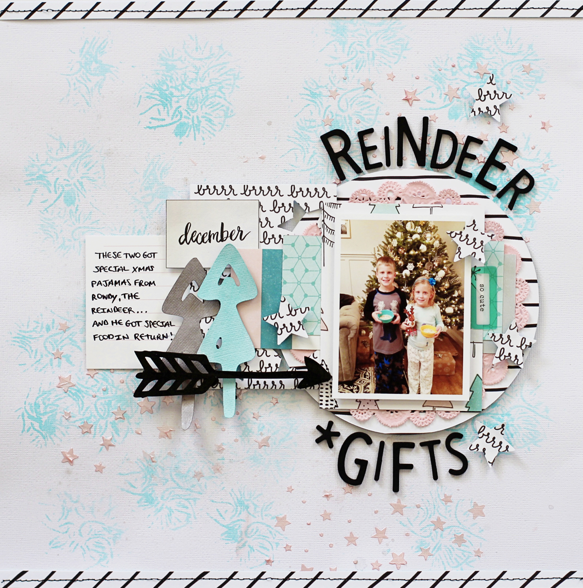 Shimmerz Paints: A Winter-Themed Layout by Adrienne Alvis