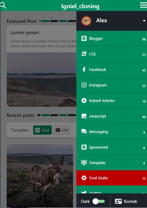 Download Template Igniel Cloning Terbaru Responsive - HanafiPedia