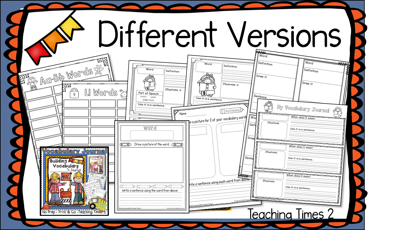 Vocabulary Journals - Teaching Times 2