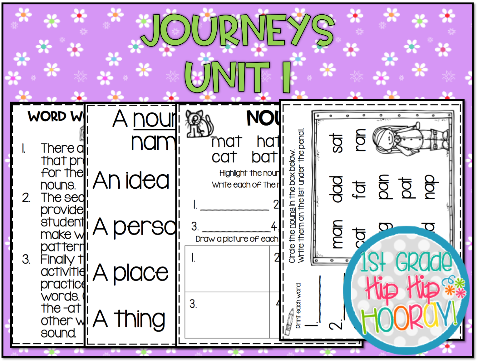1st Grade Hip Hip Hooray!: Journeys Common Core Unit One
