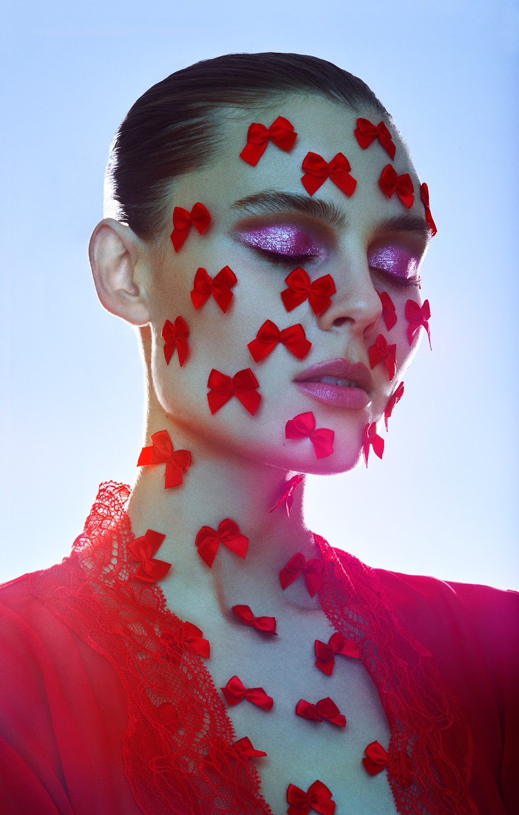 Love Beauty Editorial Photoshoot- Hearts, Glitter Makeup, Stickers all ...