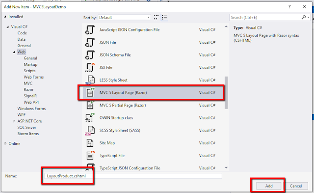 Layout View In ASP.NET MVC 5 ~ Programming With Shri