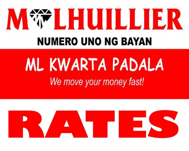 M Lhuillier ML Kwarta Padala Rates 2024