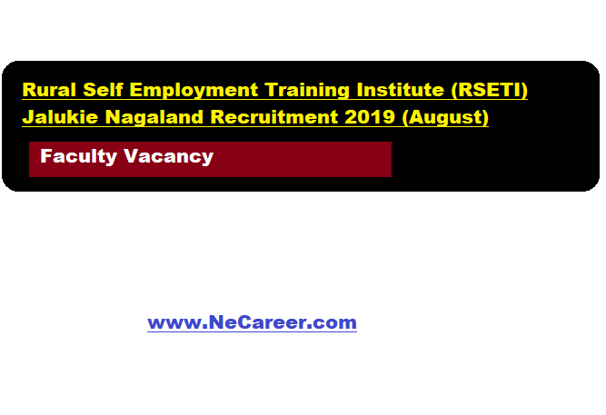 Rural Self Employment Training Institute (RSETI) Jalukie Nagaland ...