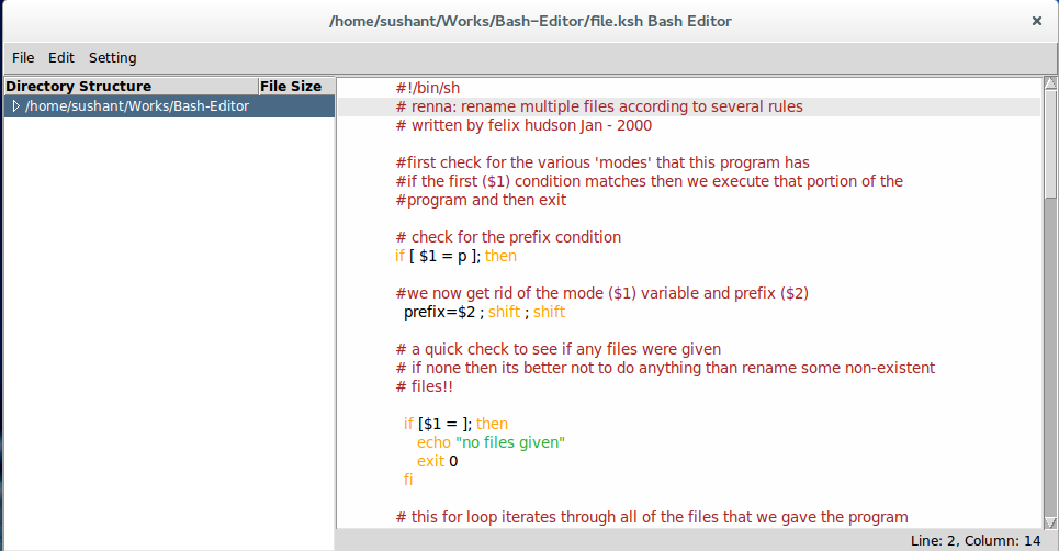 My Bash Script Editor The Rights And Wrongs Of How I Went At It ~ Sushant Kafles Blog