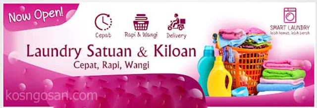 30 Contoh Spanduk Laundry Kiloan yang Menarik - KOSNGOSAN