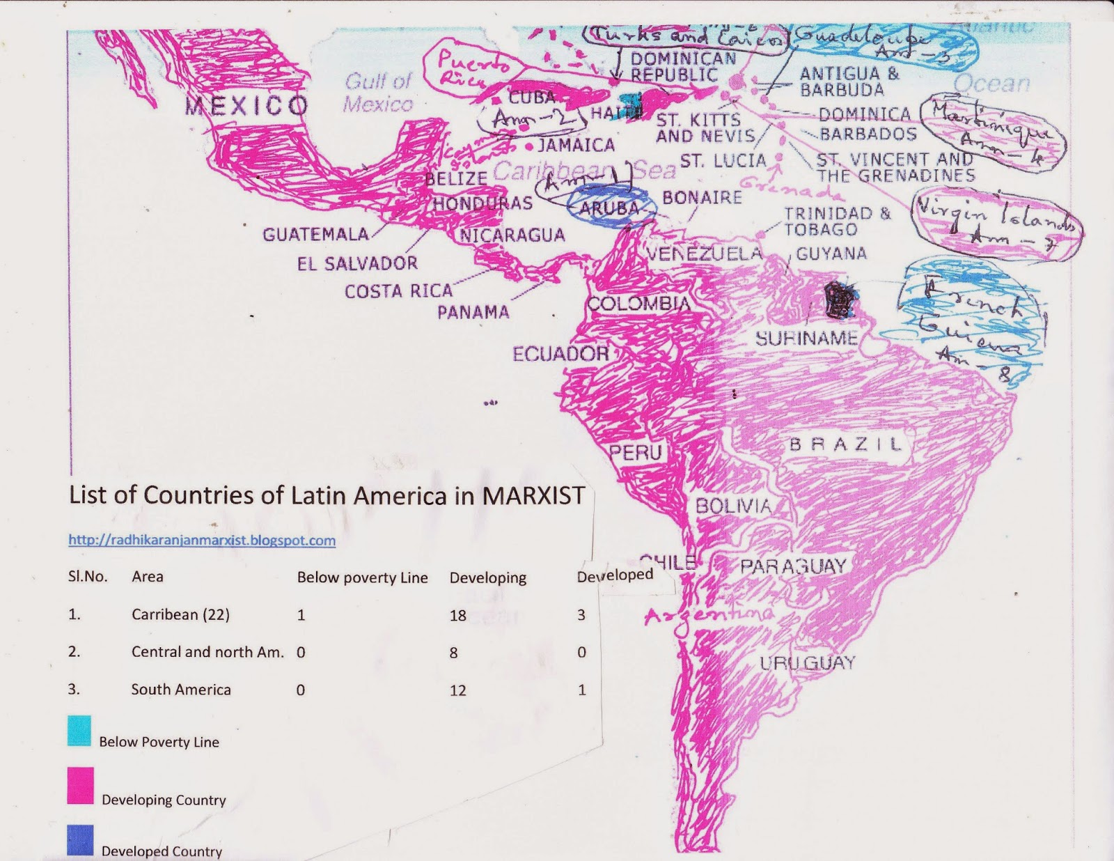MARXIST Recent Map And List Of Countries Of Latin America marxist-recent-map-and-list-of-countries-of-latin-america