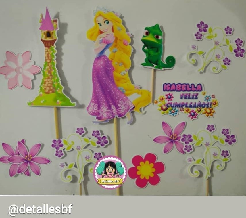 Topper Rapunzel Isanella - Mis Toppers Tus Toppers