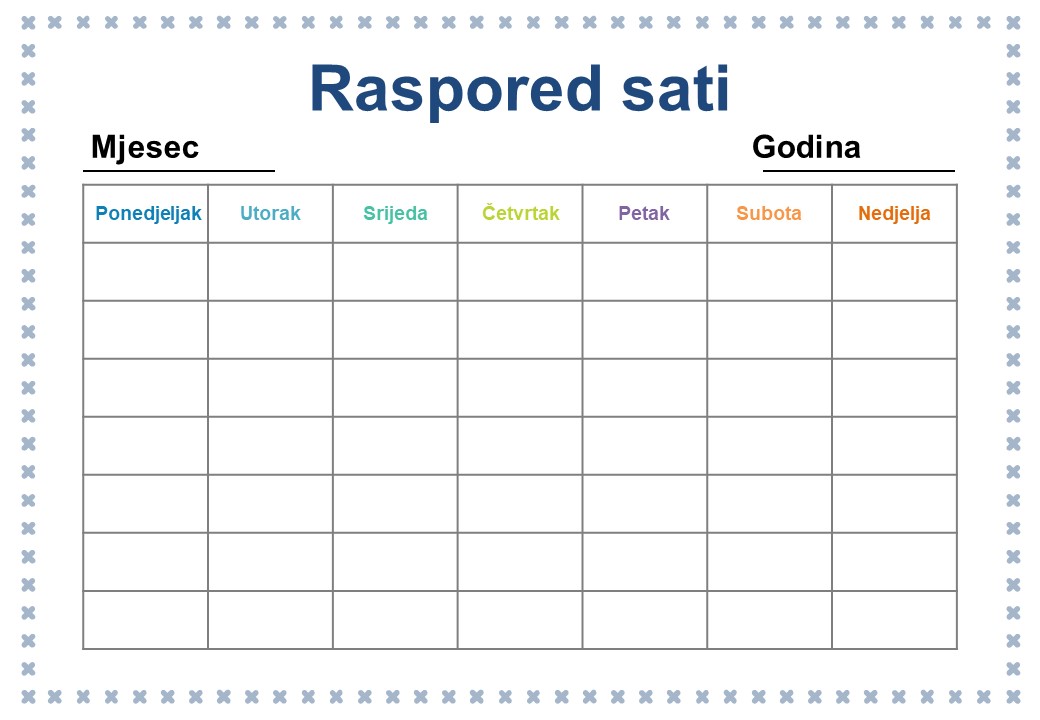 RASPORED SATI POWER POINT
