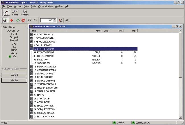 ABB Drive PC Tools - Startup & Maintenance - DriveWindow Light