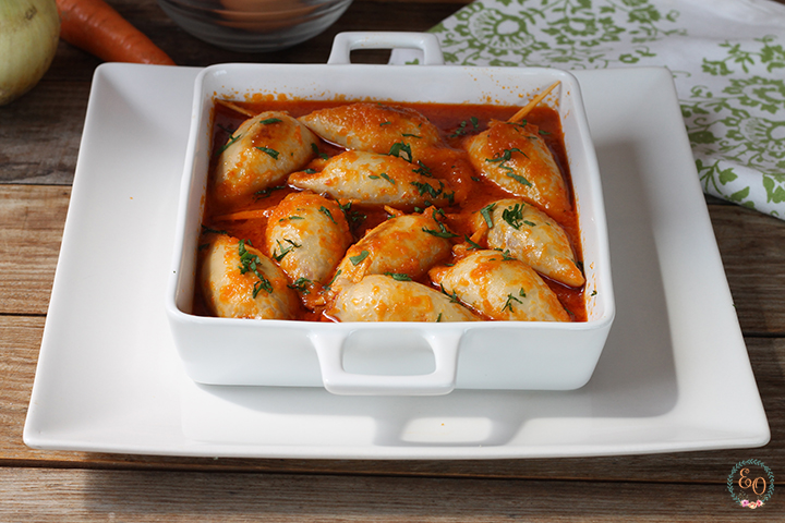 CALAMARES RELLENOS EN SALSA | El jardín de mis recetas