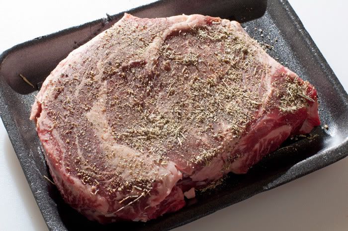 Things wot I Made Then Ate: Rib-eye steak, white rice