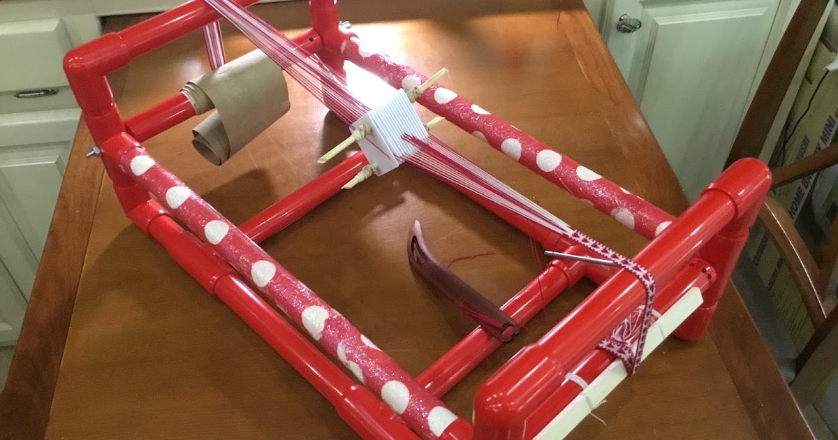 Weaving Down the Road: Weaving on the Red PVC Loom